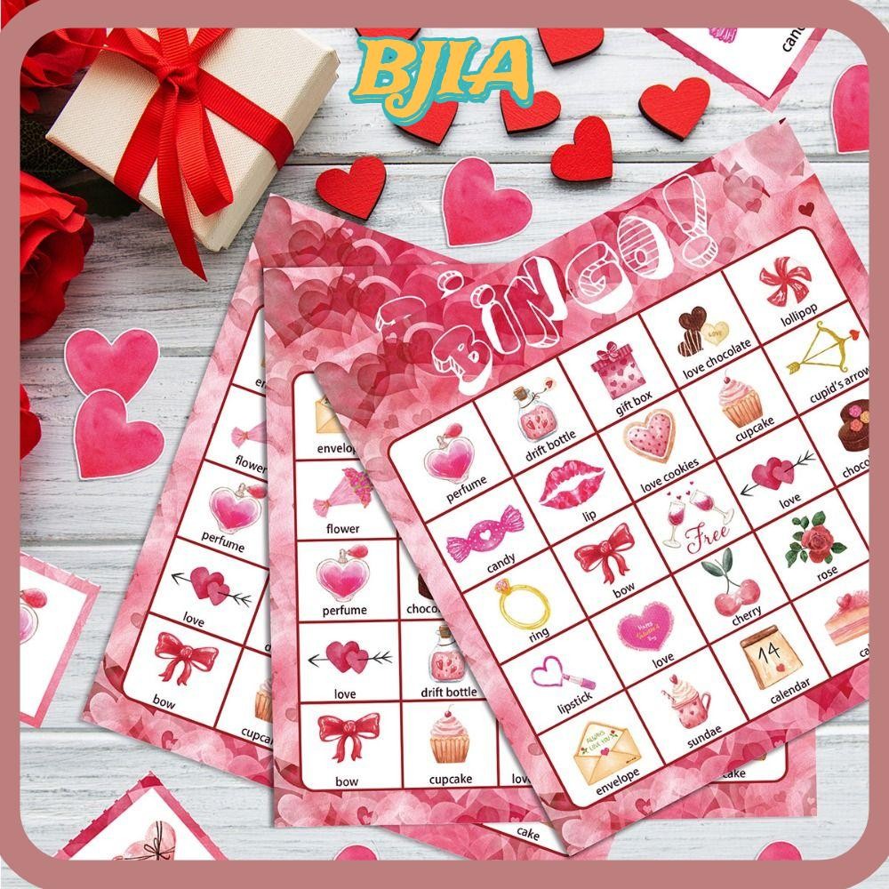 BJA Valentines Bingo Cards, Valentines Crafts Party Game Kids Bingo ...