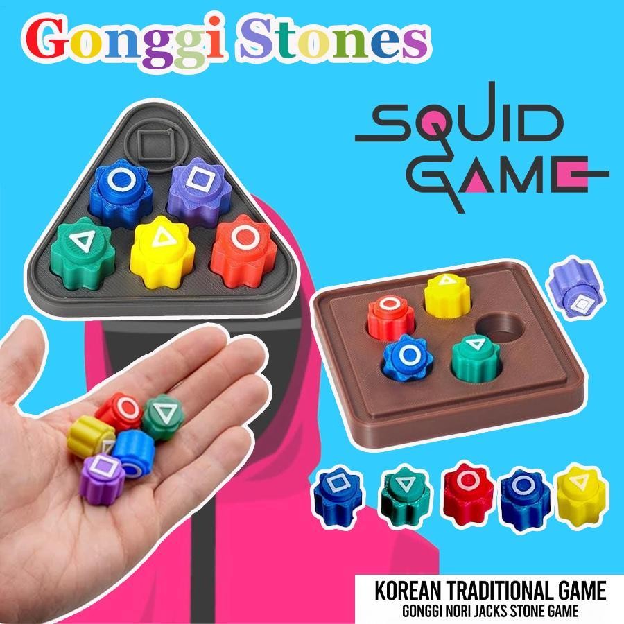 Squid Game Gonggi Stones Stone Catching Game 3D Printed Game Stone ...
