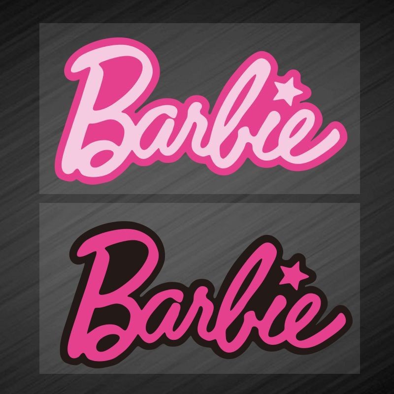 SGLink Barbie Pink English Stickers Reflective Decorative Stickers Car ...