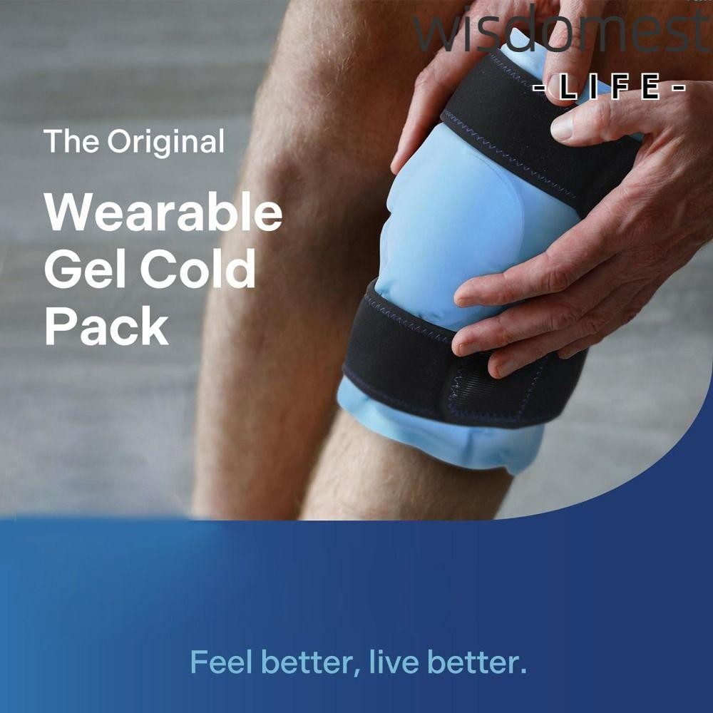WISDOMEST1 Ice Pack, Reusable Leg Injuries Gel Ice Wrap, Swelling Knee ...