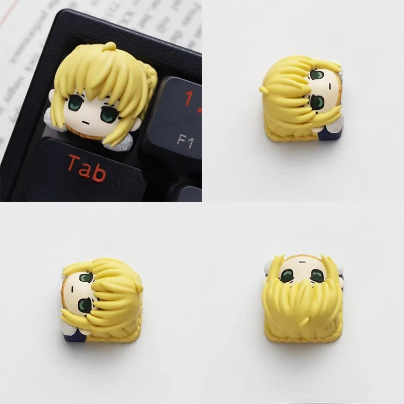 Fate/stay night Keycaps Saber Altria Pendragon Resin Anime Keycaps for ...