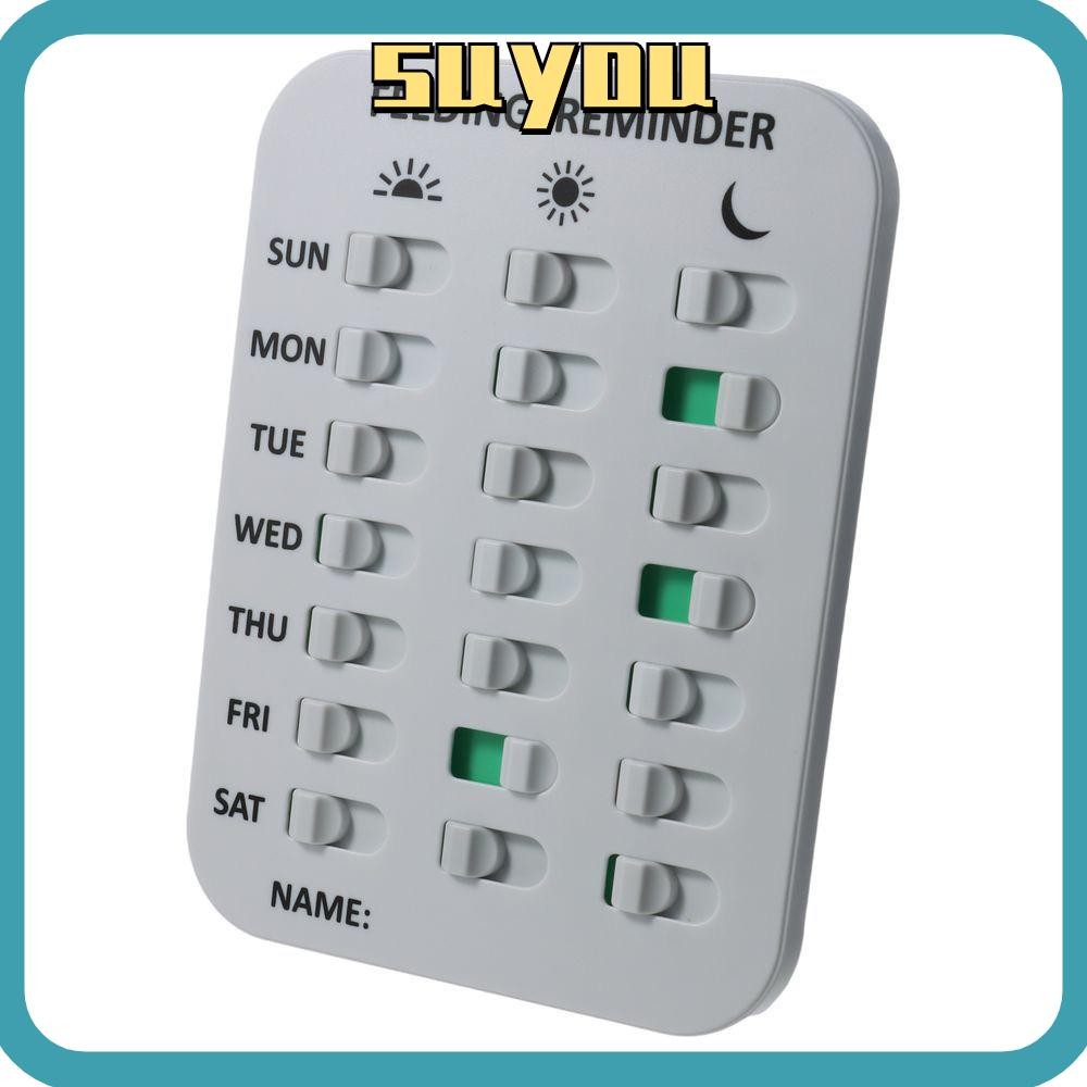 SUYO Pet Feeding Reminder, Green Magnetic Daily Indication Chart ...
