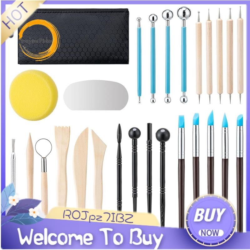 Clay Tools Kit, 27 PCS Pottery Tools, Practical Polymer Clay Sculpting ...