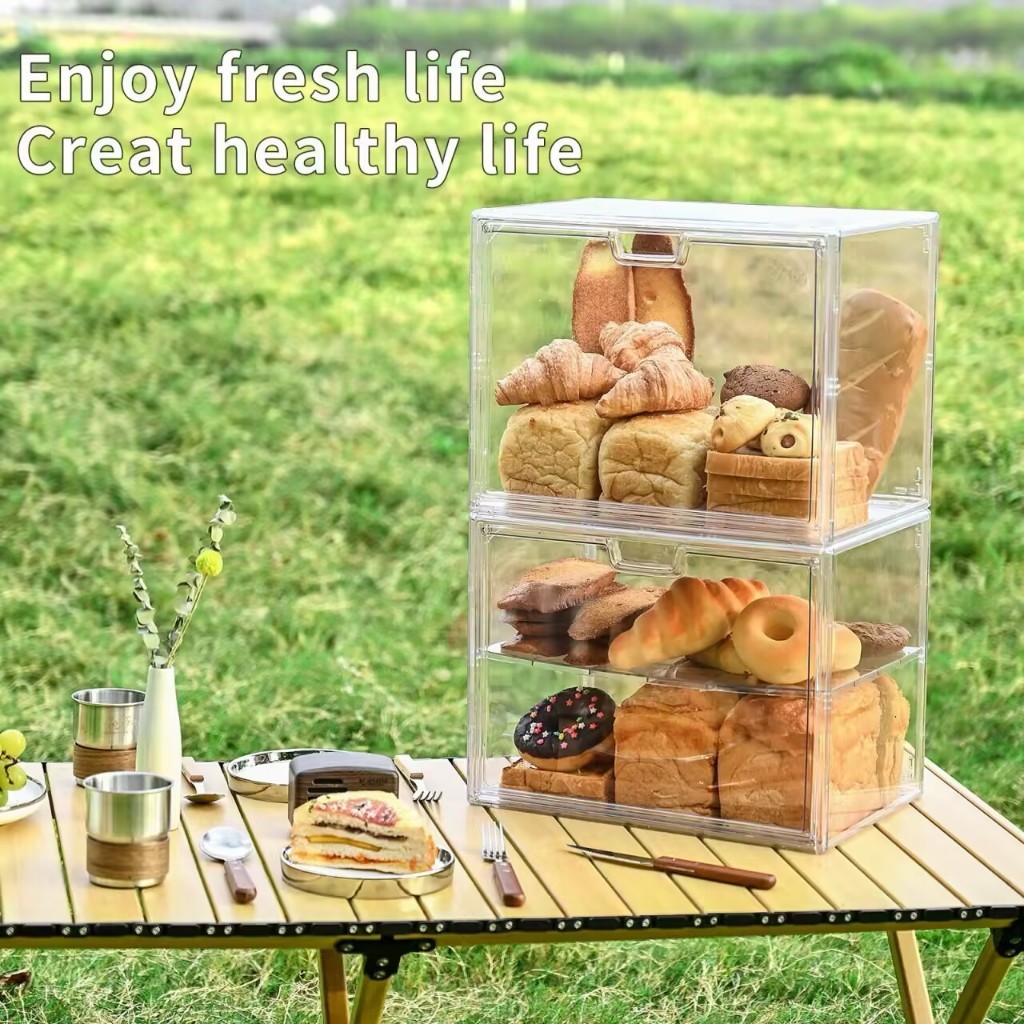 Acrylic Display Case Dessert Cake Box Stackable Storage Organizer DIY ...