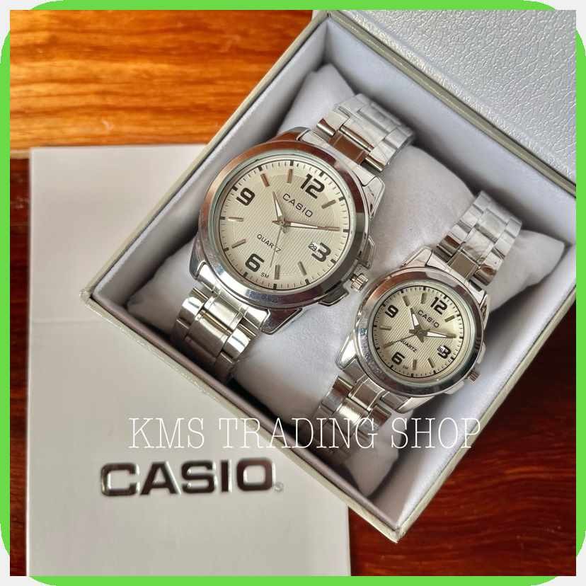 Casio~N.Stainless(H%vB_with:Xa_Date:hv_For:Am`Men's/Women's;Fe`Free;iI ...