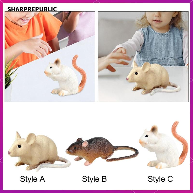 [Sharprepublic] Fake Rat Realistic Mice Model Cognitive Toy ...