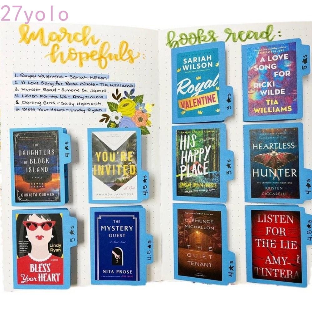 YOLO 5/50pcs Book Review File Folders, Individual Handmade Mini Book ...