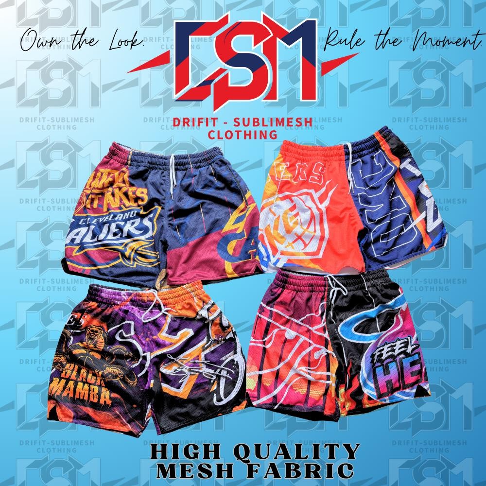 DSM 2nd Collection Unisex New Arrivals Sublimation Mesh Shorts for ...