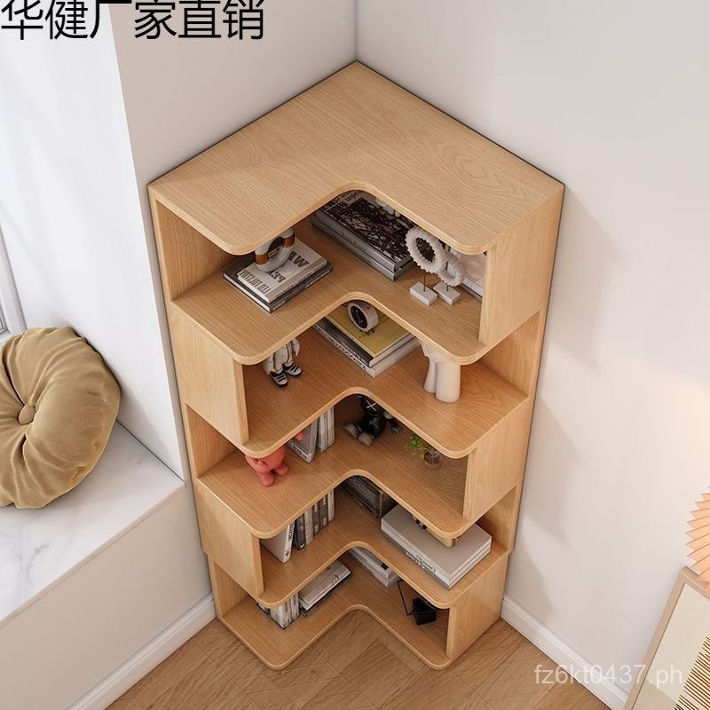 Living Room Corner Bookshelf Small Apartment Home Corner Cabinet ...