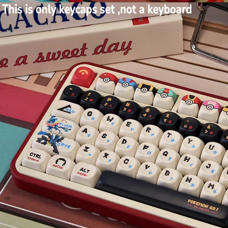 PBT Keycap Cherry MOA pokemon Personality Theme Keycap Dye sublimation ...