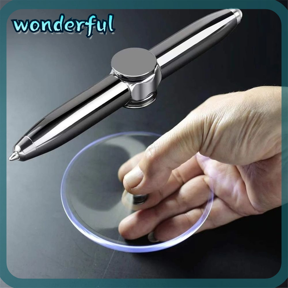 WONDER Fidget Spinner Pen Decompression LED Rotate Gyroscope | Shopee ...