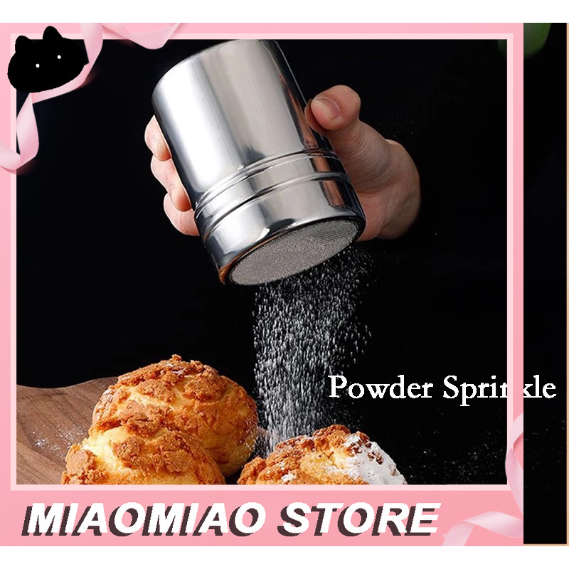 Powder Sugar Shaker With Lid Stainless Steel Powder Shaker Powder ...