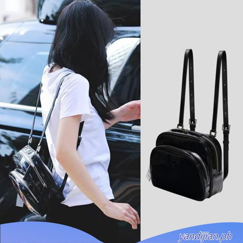 Yami Korea nieeh Backpack Bright Mirror Patent Leather Yami | Shopee ...
