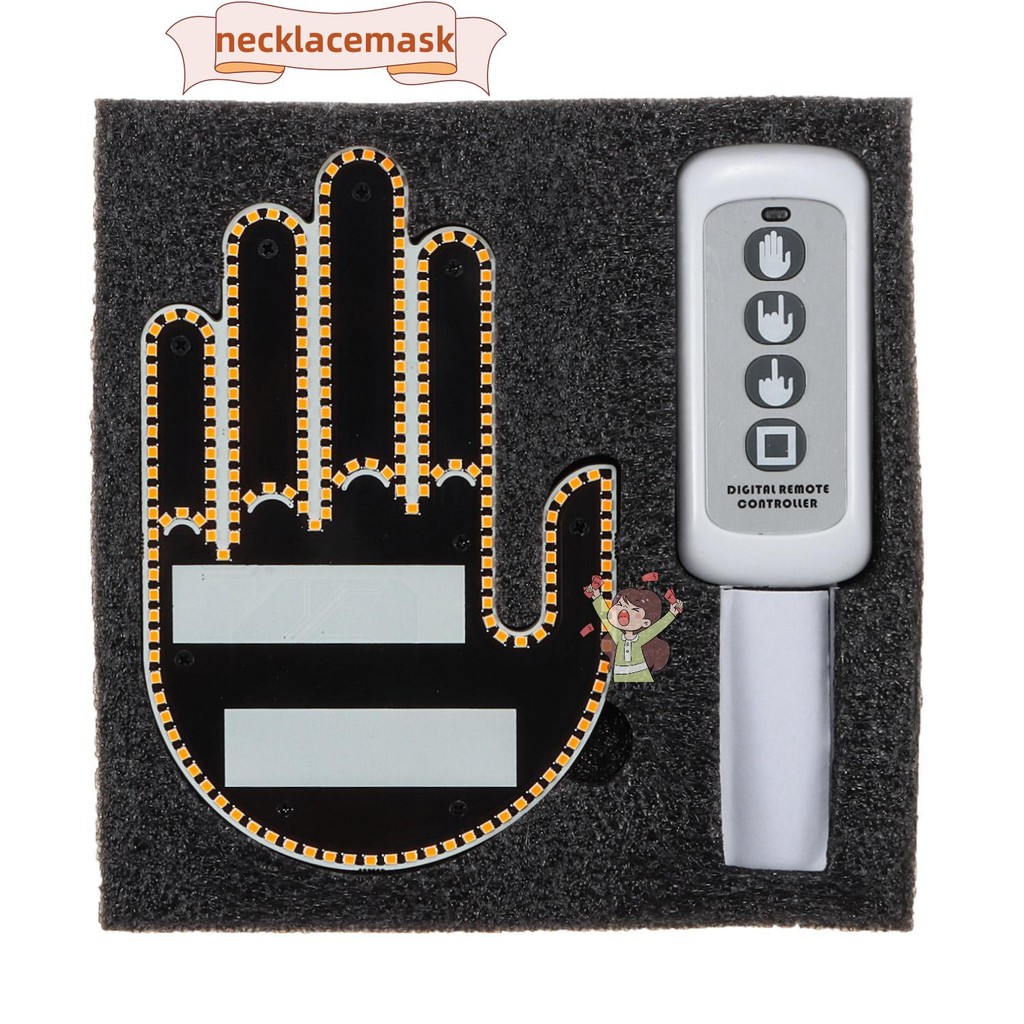 NLM Car Middle Finger Light, Decorative Lights LED Gesture Light ...