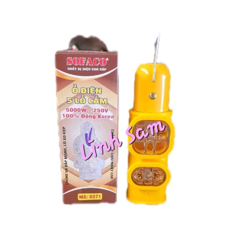 SOFACO 5-pin power outlet with load capacity of 5000W-250V 100% Korean ...