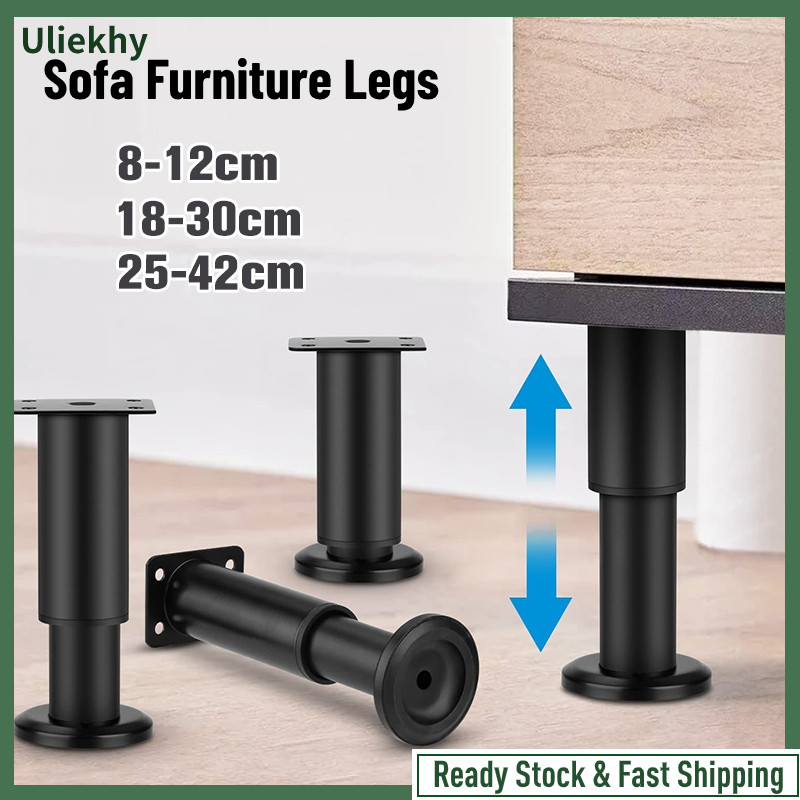 Uliekhy Adjustable Metal Sofa Furniture Legs Height Replacement Legs ...