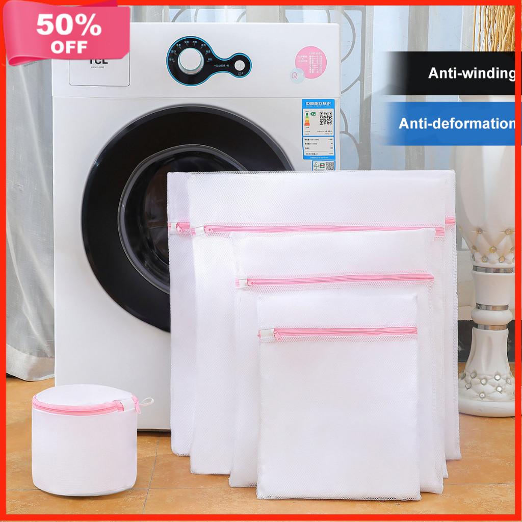 Large Washing Net Bags With Lockable Drawstring Laundry Net Bag Washing ...