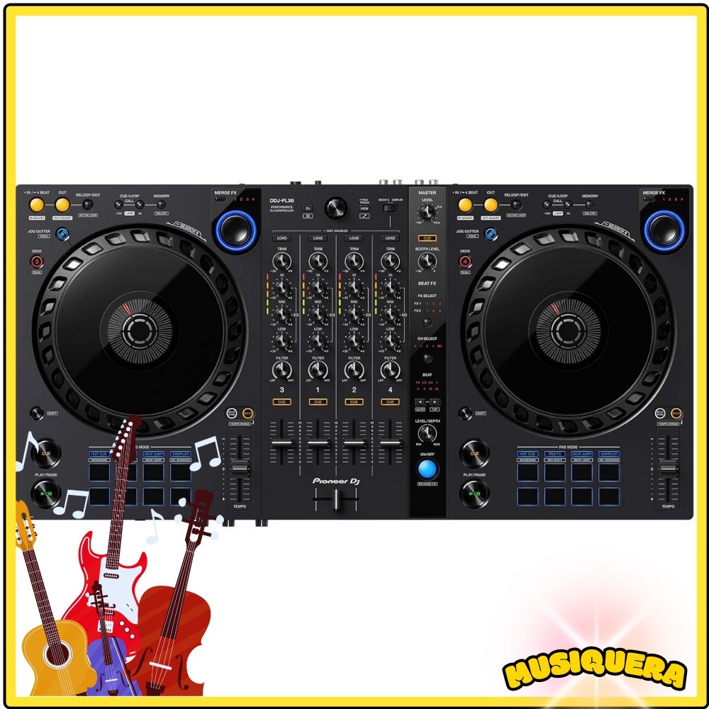 Pioneer DDJ-FLX6 4-Channel DJ Controller – Rekordbox & Serato DJ Pro ...
