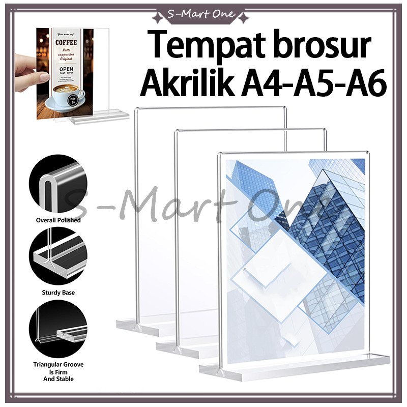 SM Acrylic Tent Card Menu Brochure Holder A5, A6, A4 / Acrylic Standing ...