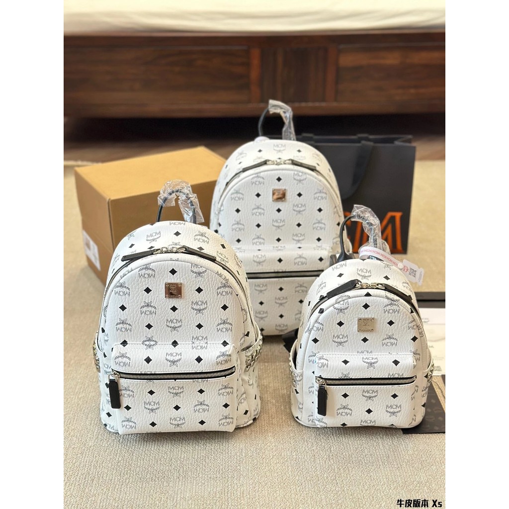 MCM Cowhide Version Classic Backpack Arrival 2024 New Style Backpack ...