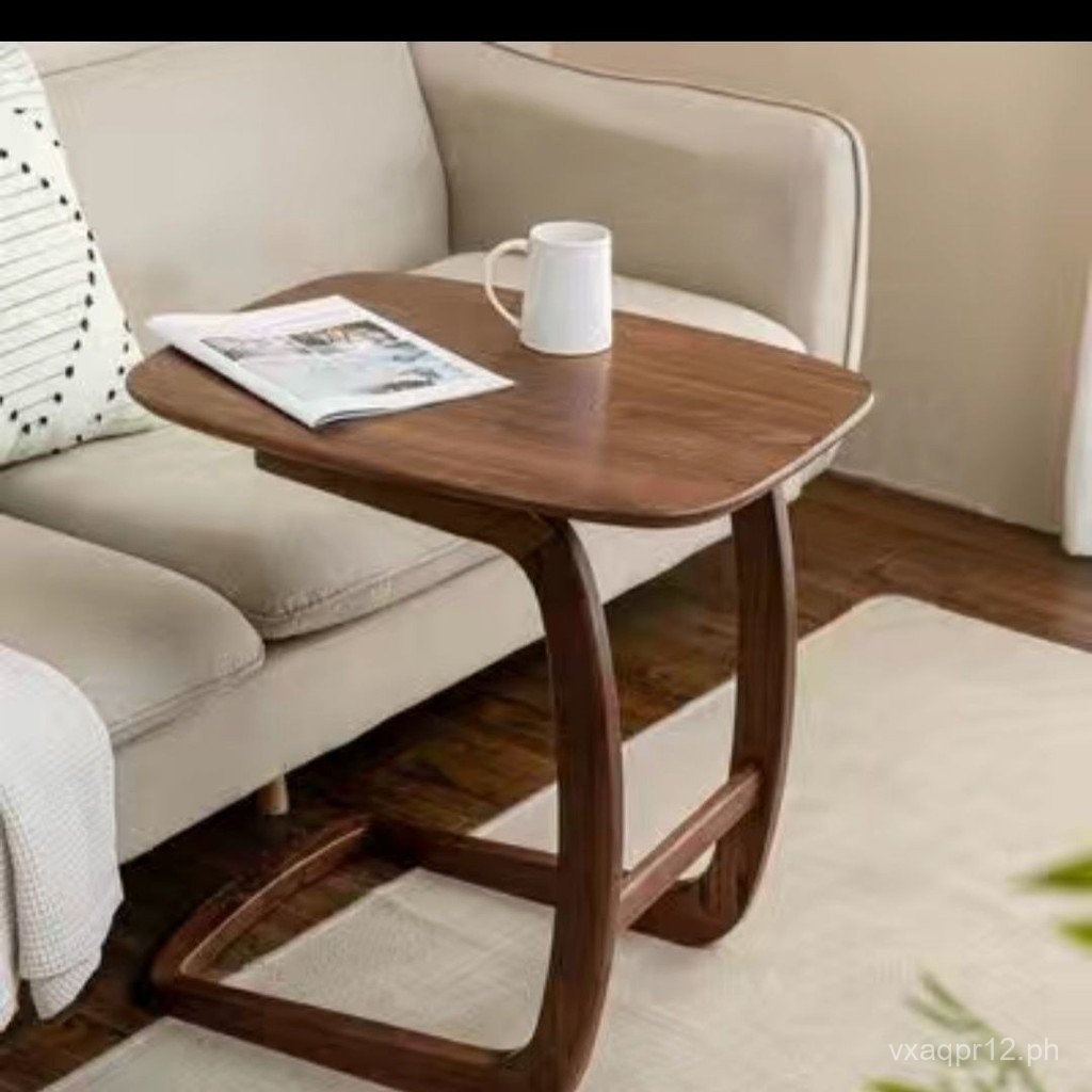 Small Coffee Table Black Walnut Corner Table Solid Wood Sofa Side Table ...