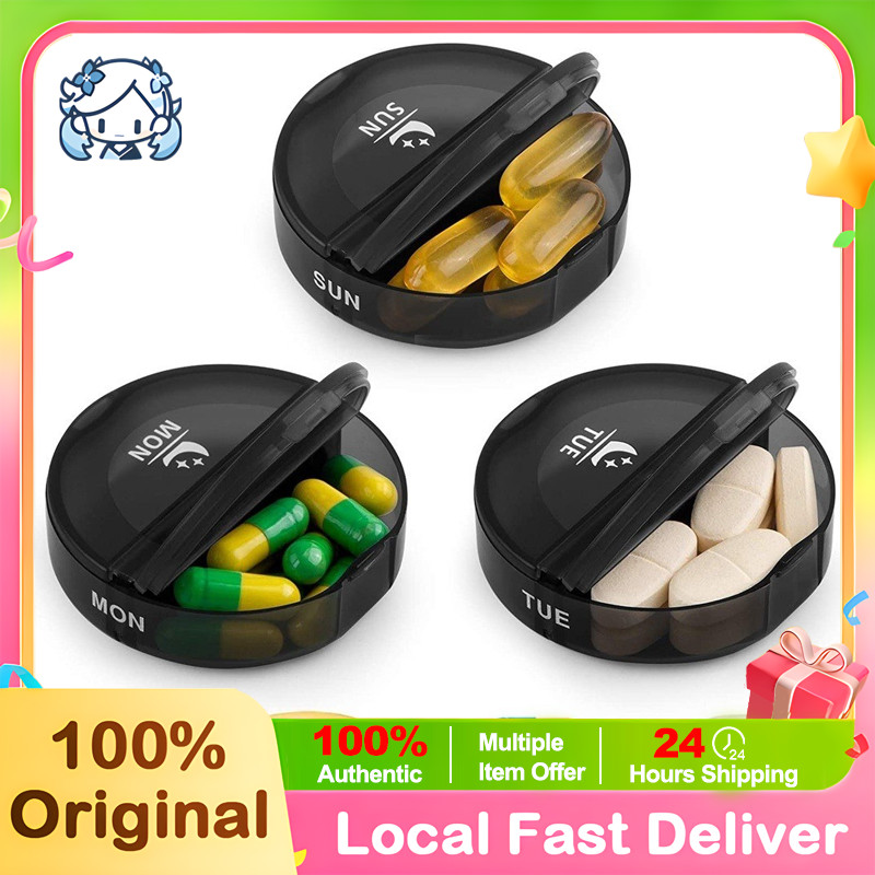 Weekly Pill Storage Organizer 7-Day Small Pill Case Medicine Storage ...