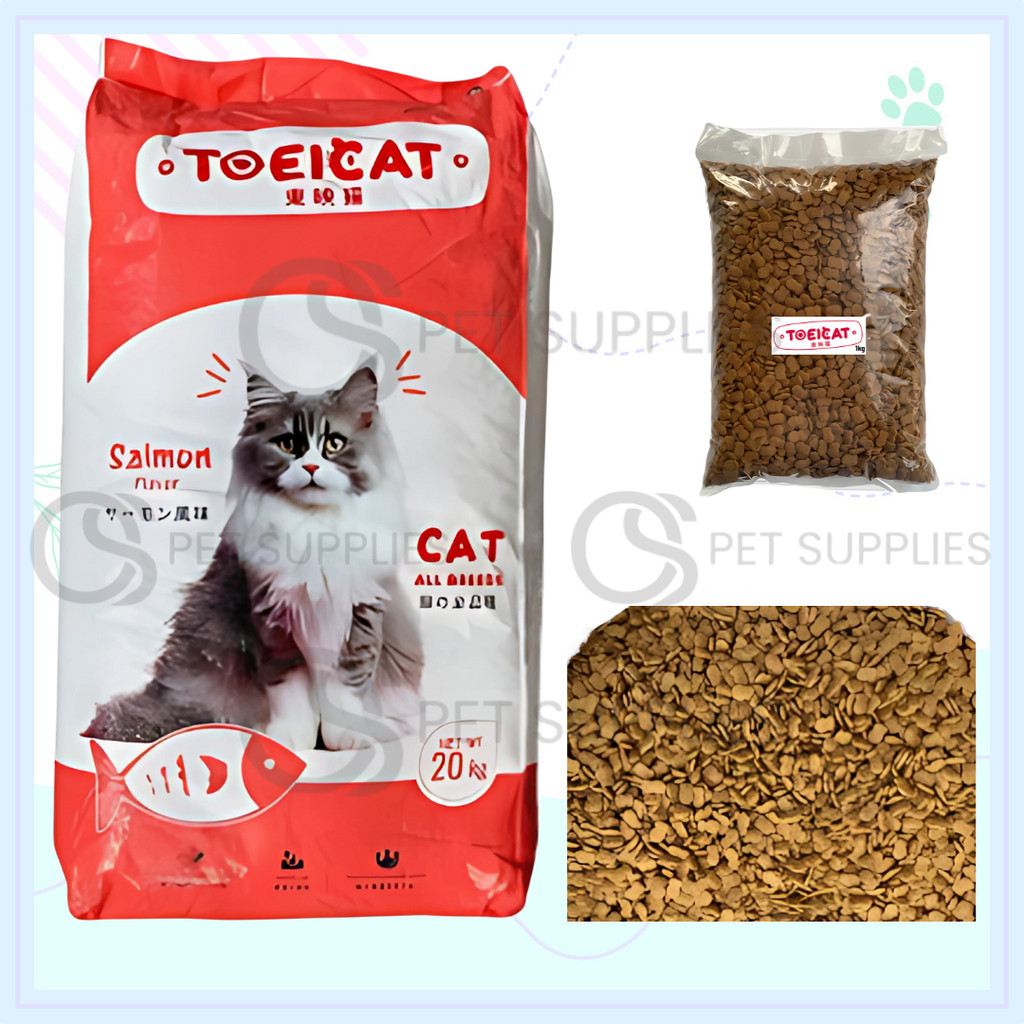 BOB- Toei Cat Food Repack - 1kg of Delicious Salmon - Flavored Dry Cat ...
