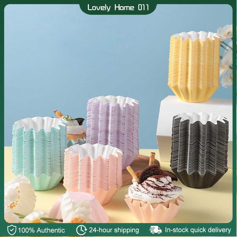 50pcs Cupcake Ensaymada Mamon Mochi Liner Pastel Color Baking Cups ...