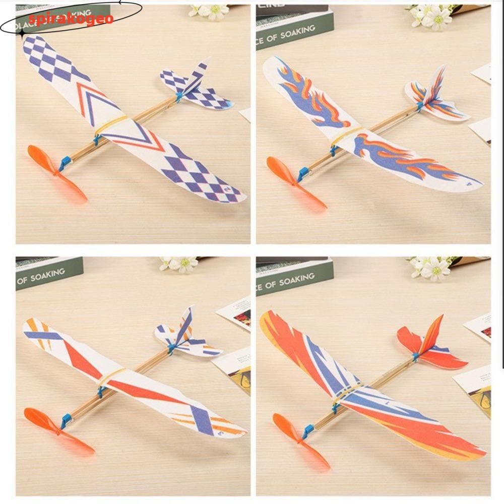 SPIRAKOGEO Flying Glider, Airplane Hand Throw Aircraft Model, Elastic ...