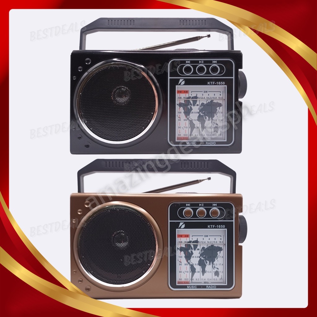 KTF-1650 Solar 8-Band AM/FM Radio with Bluetooth,USB/TF Slot/Flashlight | Shopee Philippines