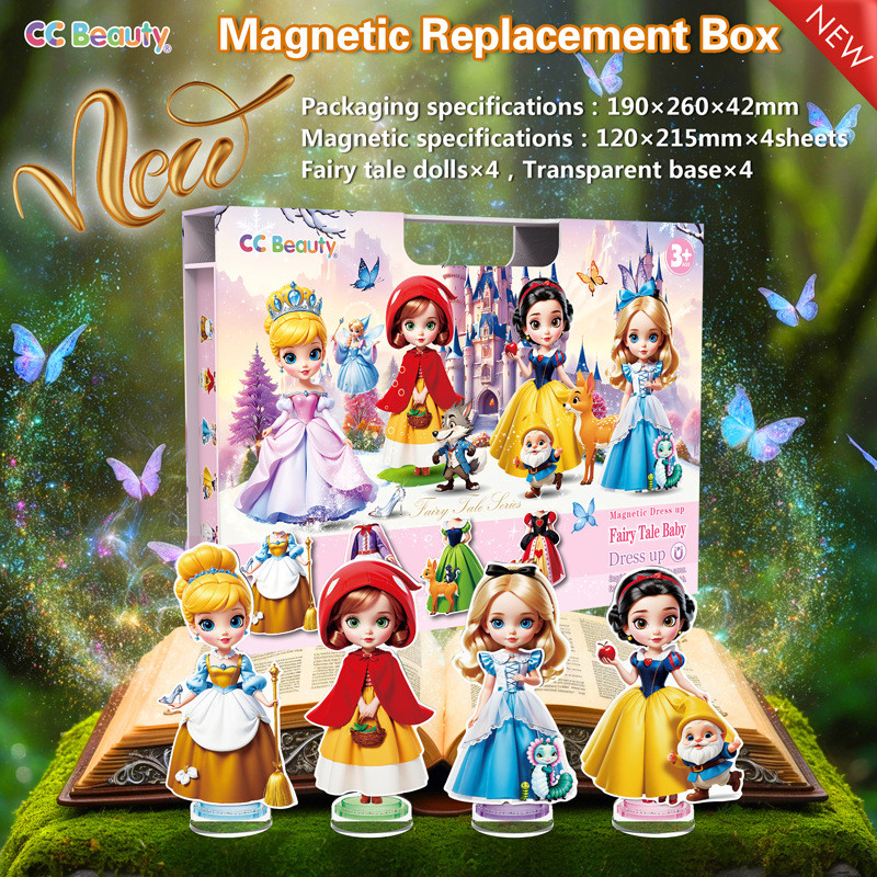 Magnetic Paper Dolls Dress-Up Game - Princess Magnet Stickers Book with ...