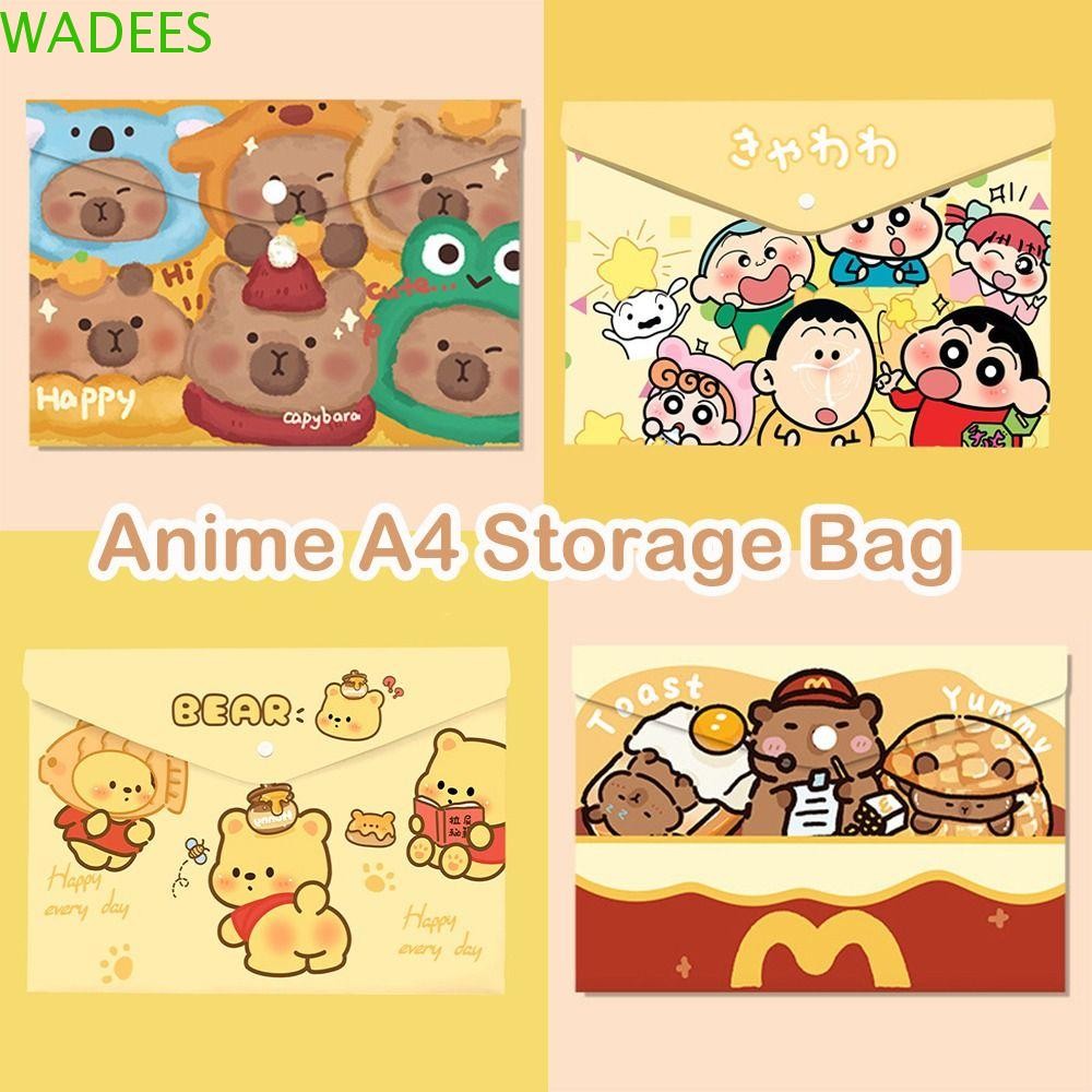 WADEES A4 File Folders Pouch, Kuromi Cosmetic Makeup Anime File ...