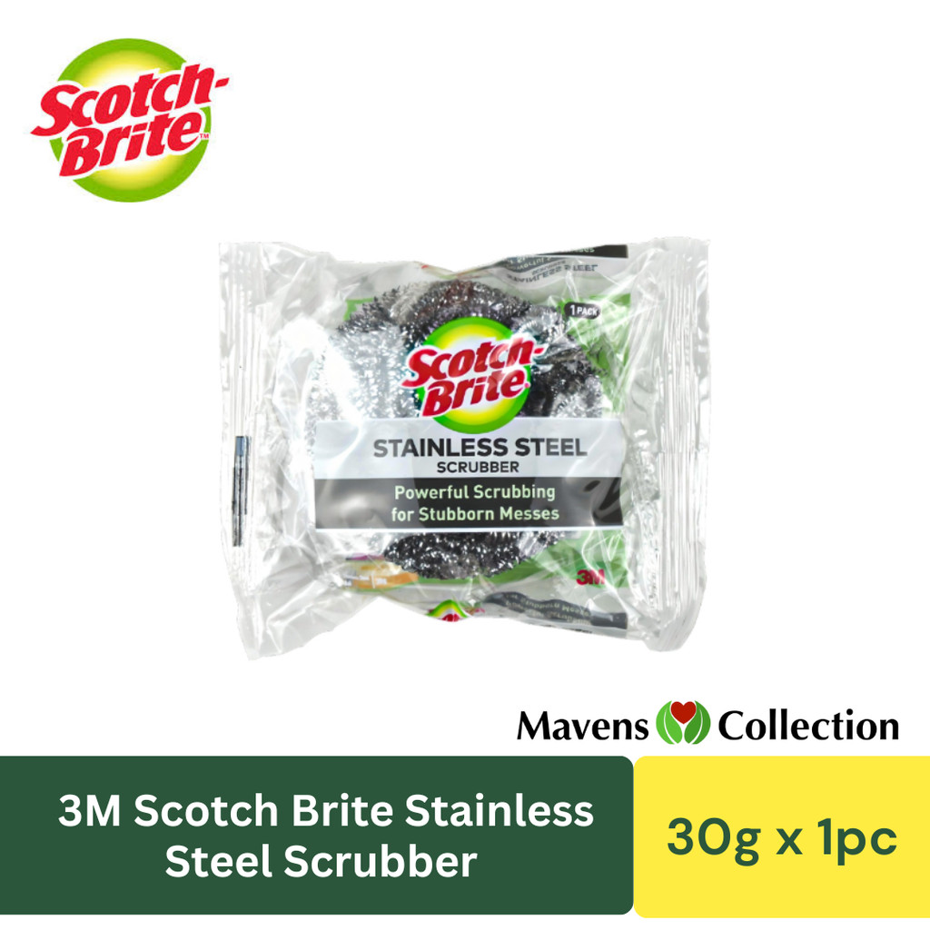 3M Scotch Brite Stainless Steel Regular 30g | Shopee Philippines