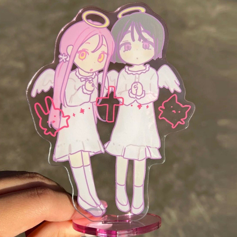1Pcs Hot Cute Anime Alien Stage Figure Acrylic Stand Model Plate sua ...