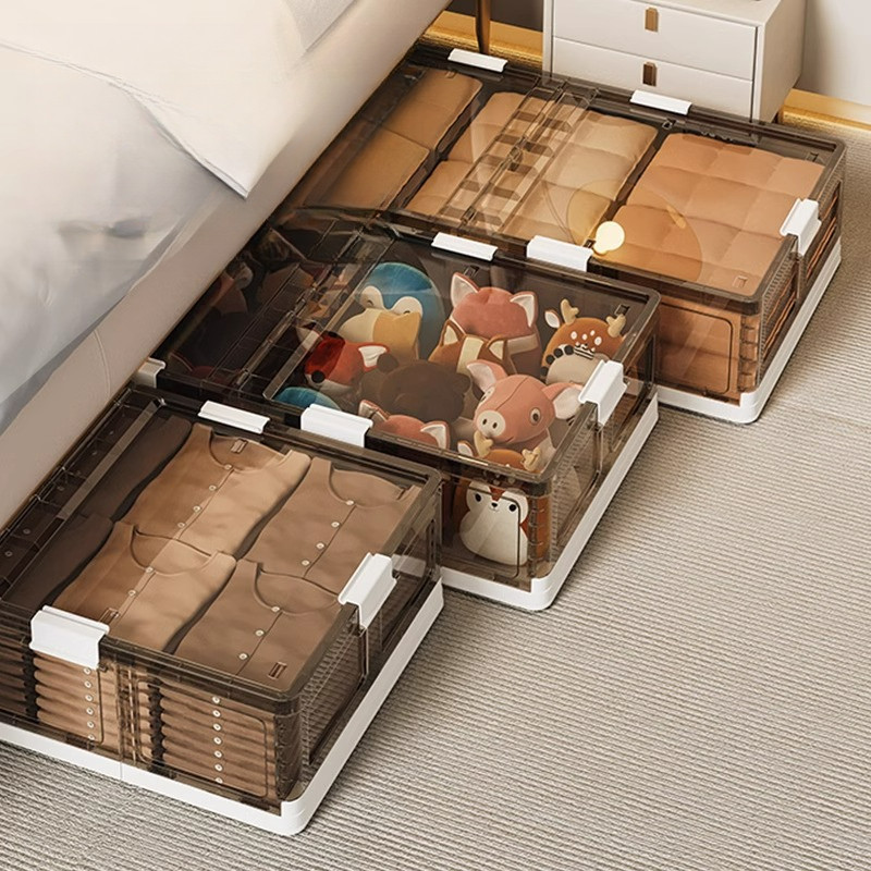 Foldable Storage Box under Bed Storage Box Bed Bottom Storage Box with ...
