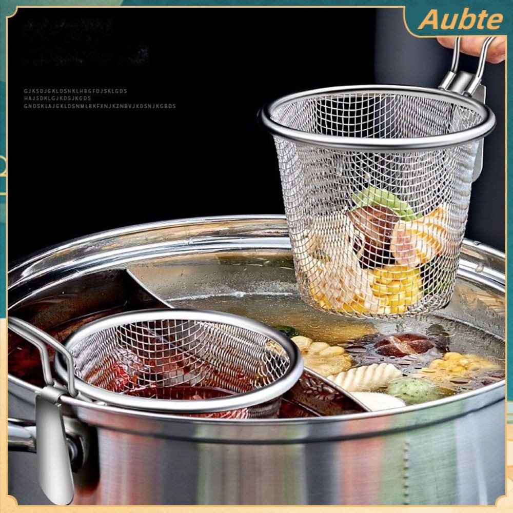 ⚡ 304 Stainless Steel Noodle Drainer Filter Mesh Sieve Household ...