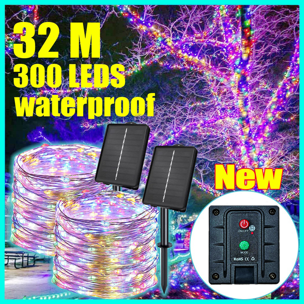 Ligyetor LED Solar Fairy Lights LED Christmas Light Outdoor Waterproof ...