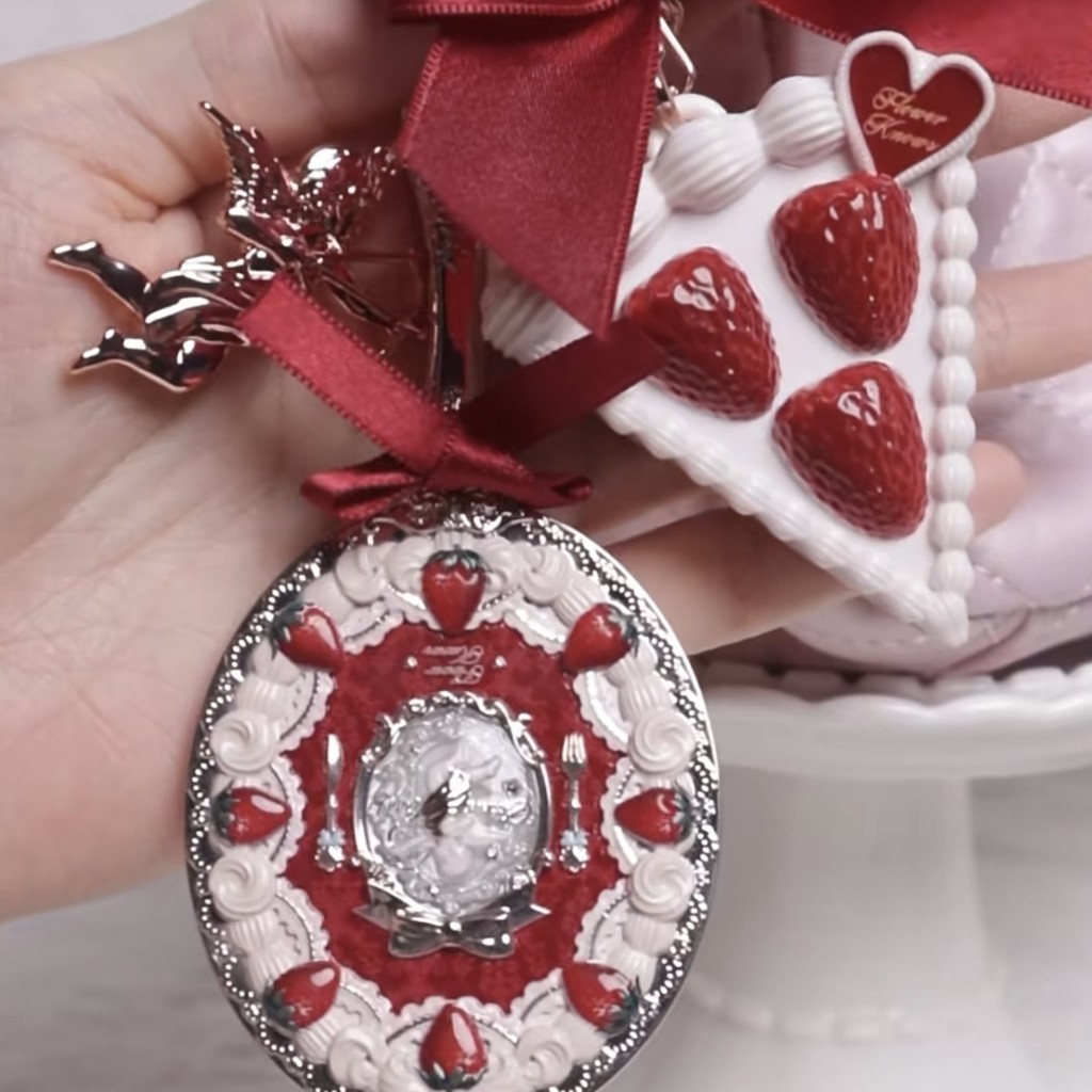 Flower Knows New Strawberry Cupid Handheld Mirror High-value Princess ...