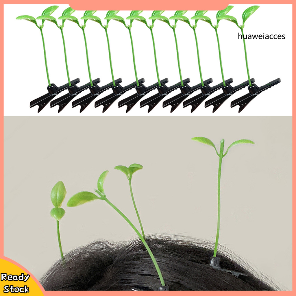 [HUA] 20/30/50Pcs Funny Bean Sprout Hair Clip Set Spring Design Anti ...