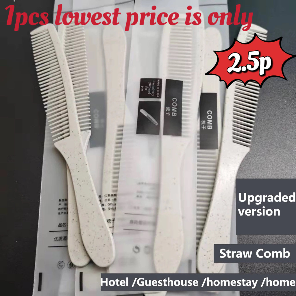 Soft White Banana Comb Straw Comb Hotel Disposable Long Strip Comb ...