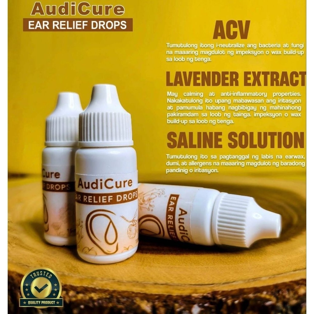 2pcs Authentic AudiCure Ear Relief Liquid Drops | Shopee Philippines