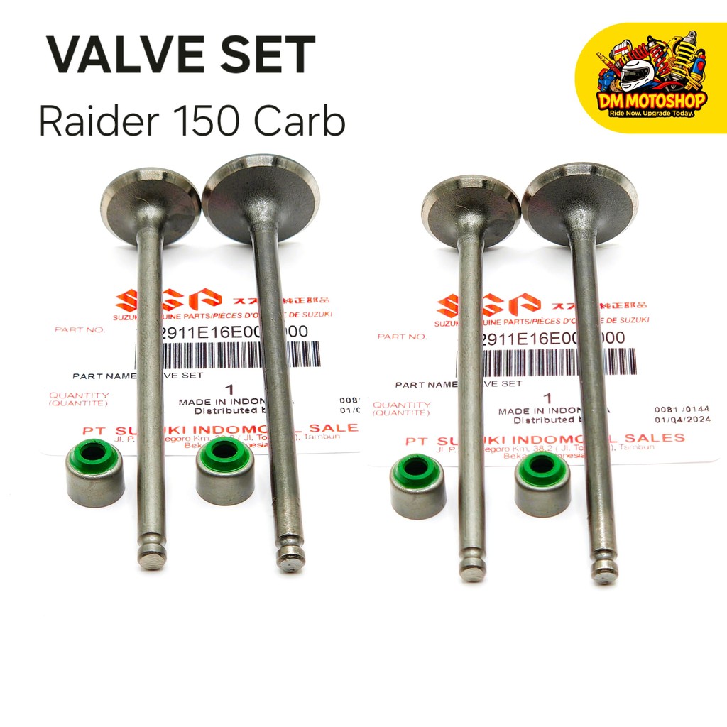 Valve Set for Suzuki Raider 150 Carb – 2 Intake + 2 Exhaust + 4 Valve ...