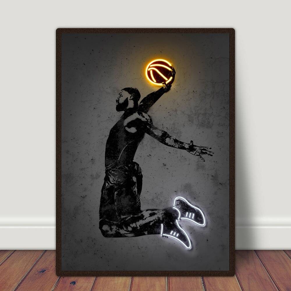 Sport Painting Poster Basketball Star NBA Canvas Poster Print Wall ...