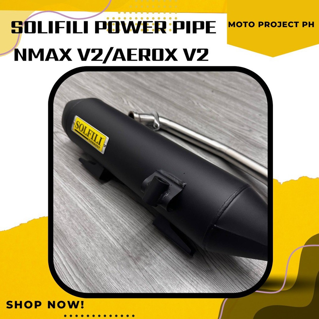 Solfili power pipe for yamaha nmax v2 and aerox v2 | Shopee Philippines
