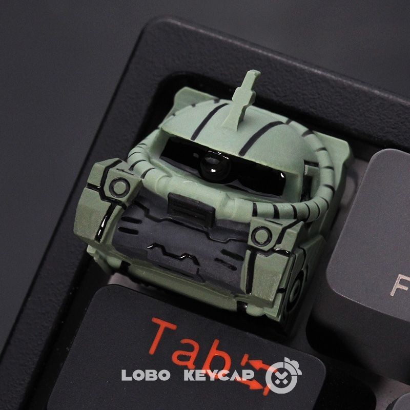 Mecha Warrior Gundam ZAKU Unique Resin Art Mechanical Keyboard Keycap ...