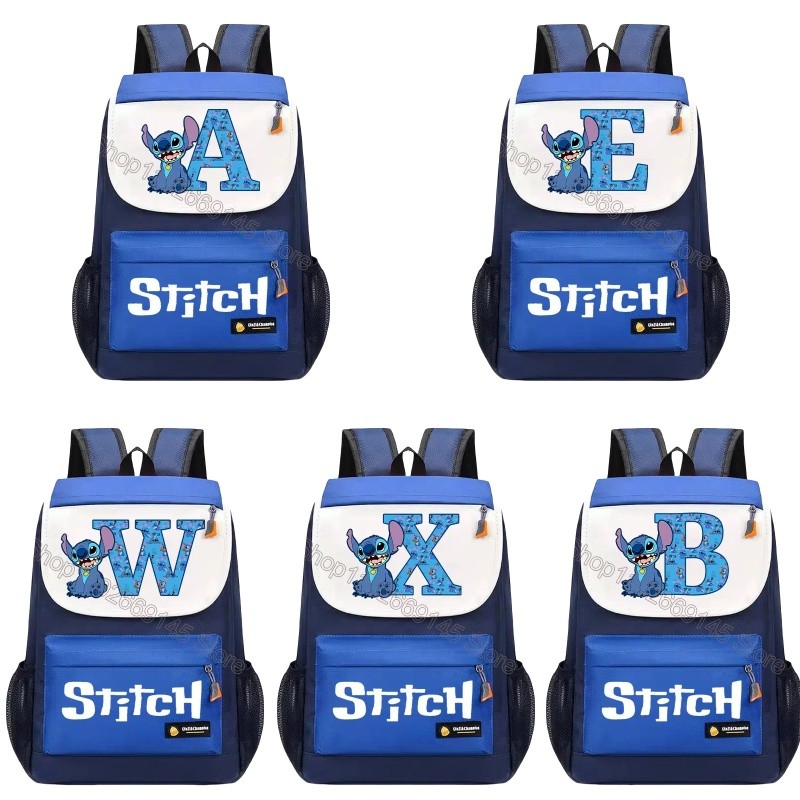 Stitch's new customized English letters A-Z student backpack ...