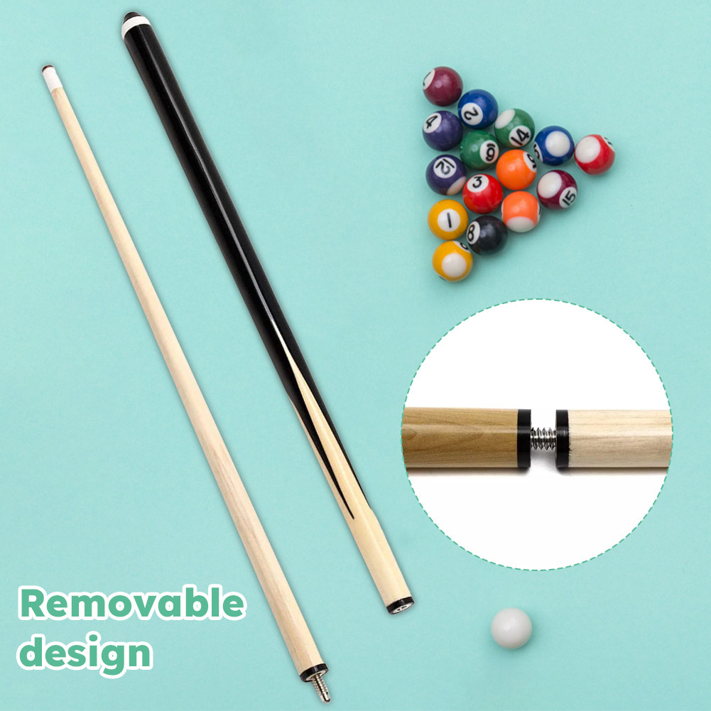 Foldable Wood Cue Pool Stick Snooker Billiards Sport Game Two Folds ...