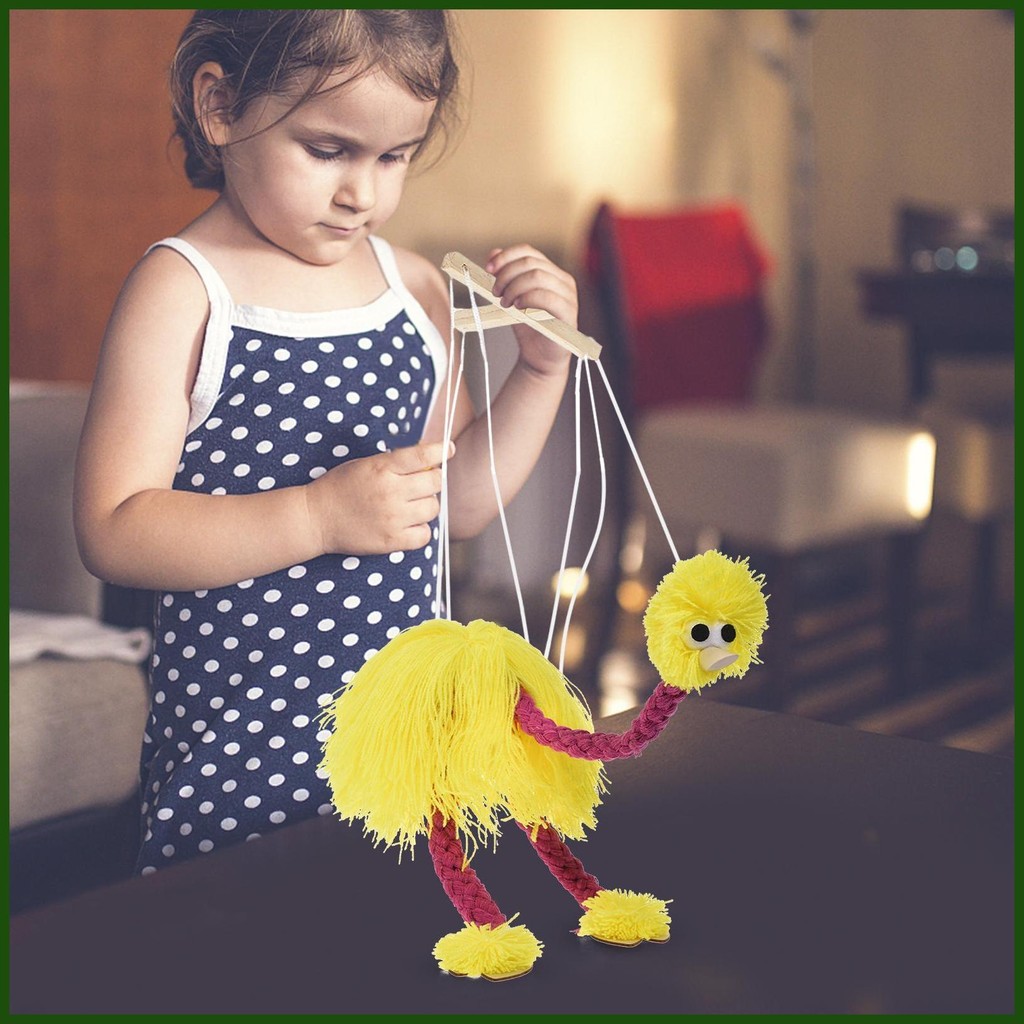 Ostrich Puppet Strings Animal Puppets Realistic Interactive Hand Made ...
