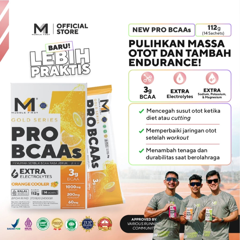 Muscle FIRST Pro BCAA 14 Sachets - Electrolytes Drink MUSCLE Repair and ...