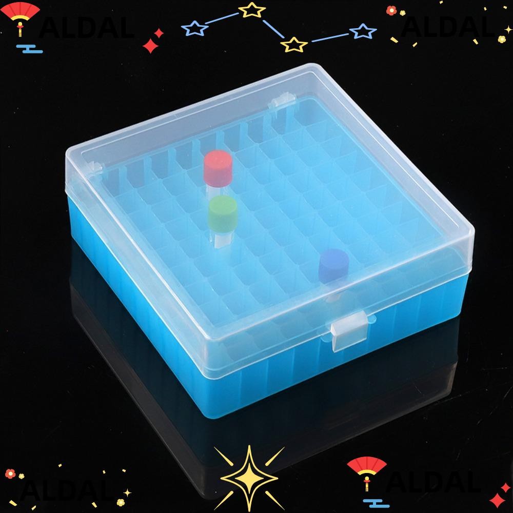 ALDAL 100 Well Microtube Storage Box, 100 Well Blue Microcentrifuge ...